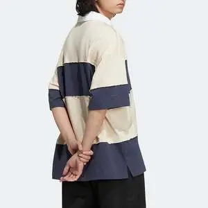 Adidas X Charr Short Sleeve Polo Shirt 'cream White Navy