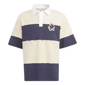 Adidas X Charr Short Sleeve Polo Shirt 'cream White Navy