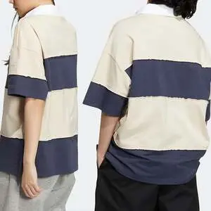Adidas X Charr Short Sleeve Polo Shirt 'cream White Navy