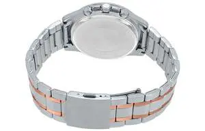 Casio Analog Quartz Watch With Stainless Steel Bracelet