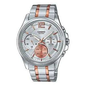 Casio Analog Quartz Watch With Stainless Steel Bracelet - Silver