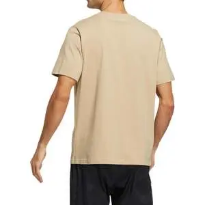 Adidas Solid Color Large Logo Printing Athleisure Casual Sports Short Sleeve Brown - Multi-color