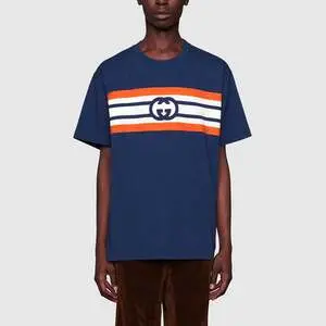Gucci Interlocking G Stripe Print T-shirt