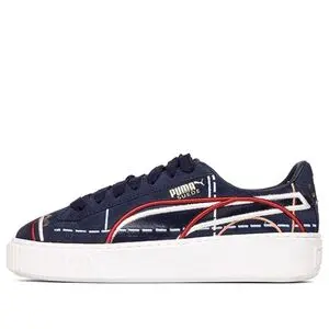 PUMA Suede Platform Courture Sneakers - Blue/red