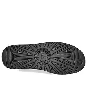 UGG Embroidered Suede Slip-on Shoes - Black