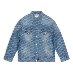 Balenciaga Bb Monogram Denim Jacket - Blue