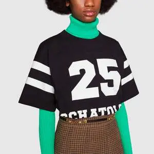 Gucci Ss21 1921 Series Alphabet Printing Casual Short Sleeve