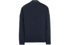 Stone Island Garment Dyed Zip Shirt Overshirt - Navy