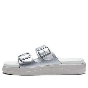 LI-NING Clap Buckled Platform Slides - Silver