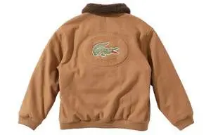 Supreme Lacoste Wool Bomber Jacket - Brown