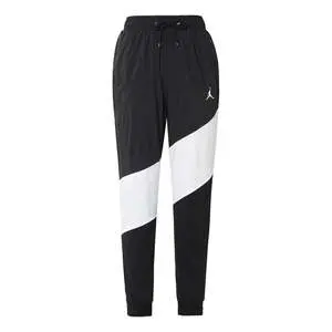 JORDAN Wings Diamond Woven Sports Colorblock Sports Long Pants - Black
