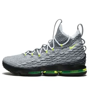 Nike Lebron 15 'air Max 95' Athletic Sneakers - Cool Grey/volt-wolf Grey
