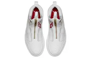 JORDAN 1 Retro High Zip Sneakers - White/university Red