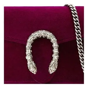 Gucci Dionysus Tiger Head Velvet Chain Shoulder Bag - Red