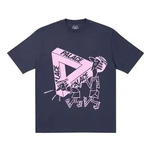 PALACE If You Build It Triangle Logo Short Sleeve T-shirt - Blue