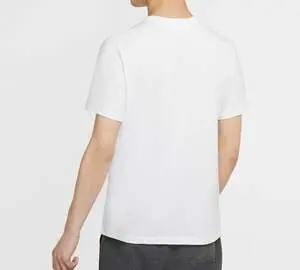 Nike Chest Large Printing Short Sleeve White Blue