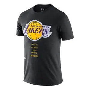 Nike Los Angeles Lakers Courtside Logo T-shirt - Black
