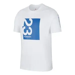 JORDAN 23 Engineered Sports Round Neck Short Sleeve White Blue