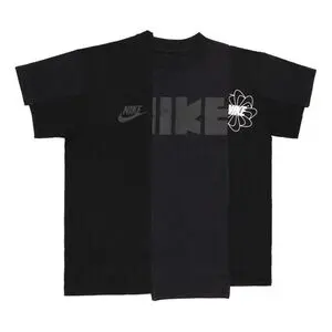 Nike X Sacai Nrg Splicing Logo T-shirt - Black