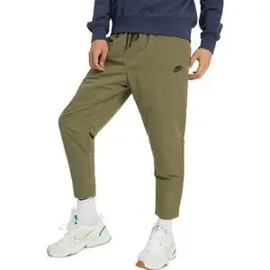 Nike Tech Essentials Solid Color Logo Embroidered Drawstring Lacing Casual Pants/trousers Black