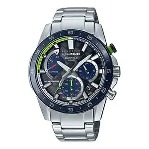 Casio Edifice Solar Powered Sapphire Crystal Chronograph Watch - Silver