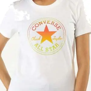 CONVERSE Chuck Patch Crew T-shirt - White/yellow
