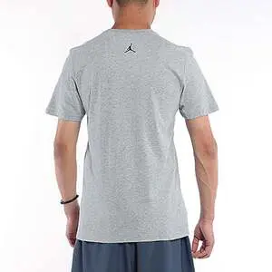 JORDAN Basketball Printing Short Sleeve T-shirt - Grey