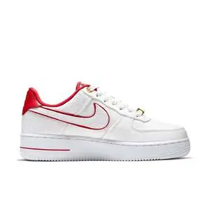 Nike Force 1 '07 Lux Luxury Sneakers - White/red