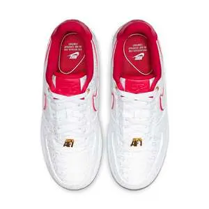 Nike Force 1 '07 Lux Luxury Sneakers - White/red