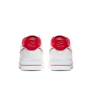 Nike Force 1 '07 Lux Luxury Sneakers - White/red