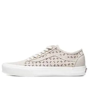 VANS Old Skool Tapered Eco Theory Checkerboard Port Sneakers - Cream/red