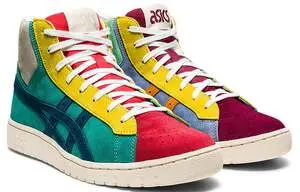 Asics X Atmos Gel-ptg Mt 'mismatch' High Top Sneakers - Teal/red/yellow