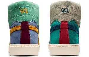Asics X Atmos Gel-ptg Mt 'mismatch' High Top Sneakers - Teal/red/yellow