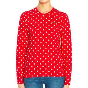 Play Comme Des Garcon Polka Dot Long Sleeve Tee