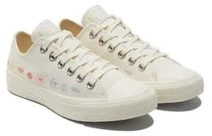 CONVERSE Chuck Taylor All Star Low Top Embroidered Floral Sneakers - White