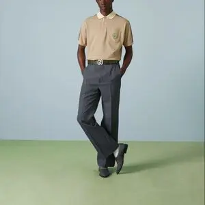 Gucci Stretch Cotton Piquet Polo Shirt - Beige