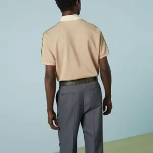 Gucci Stretch Cotton Piquet Polo Shirt - Beige