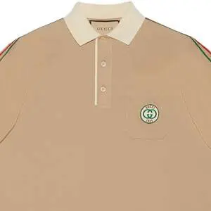 Gucci Stretch Cotton Piquet Polo Shirt - Beige