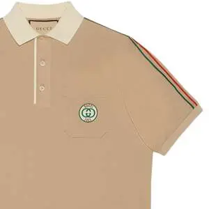 Gucci Stretch Cotton Piquet Polo Shirt - Beige