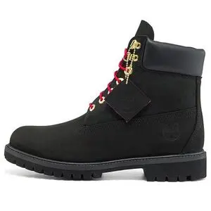 Timberland 6 Inch Premium Waterproof Boots - Black/red