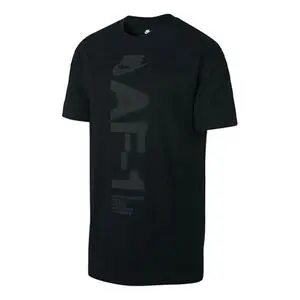 Nike Athleisure Casual Sports Round Neck Breathable Short Sleeve - Black