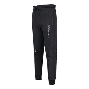JORDAN Environmental Friendly Reflective Colorblock Bundle Feet Sports Pants/trousers/joggers - Black