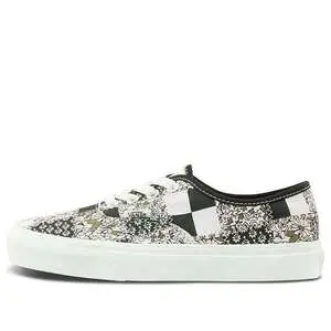VANS Authentic Patchwork Floral Low Top Sneakers - White/black