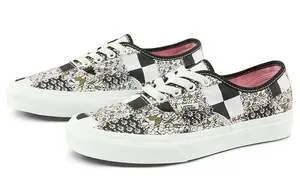 VANS Authentic Patchwork Floral Low Top Sneakers - White/black