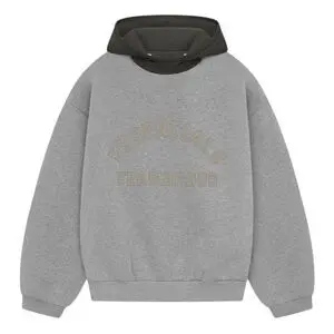 Fear Of God Ss24 Nylon Fleece Hoodie - Brown/grey