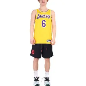 Nike X Nba La Lakers Lebron James 6 Jersey - Yellow/multi-color