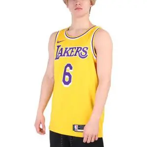 Nike X Nba La Lakers Lebron James 6 Jersey - Yellow/multi-color