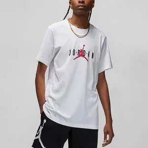 JORDAN Alphabet Flying Logo Printing Round Neck Casual Short Sleeve White - Default Color