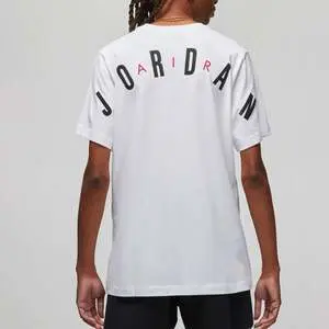 JORDAN Alphabet Flying Logo Printing Round Neck Casual Short Sleeve White - Default Color