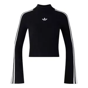 Adidas Originals Premium Knit Turtleneck Top - Black
